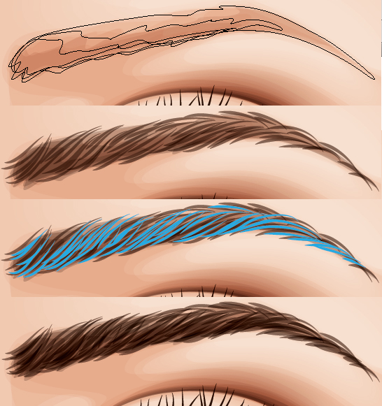 how to draw eyebrows in photoshop